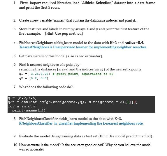 Solved can you use https://www.kaggle.com/or | Chegg.com