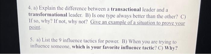 Solved 4. a) Explain the difference between a transactional | Chegg.com