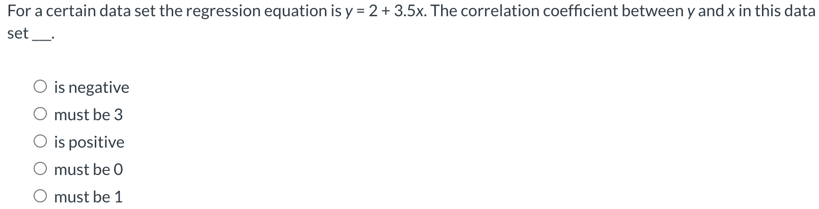 Solved For a certain data set the regression equation is | Chegg.com