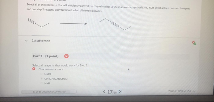Solved Select all of the reagent(s) that will efficiently | Chegg.com