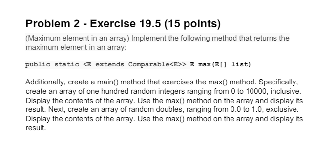 Solved Problem 2 - ﻿Exercise 19.5 (15 ﻿points)(Maximum | Chegg.com