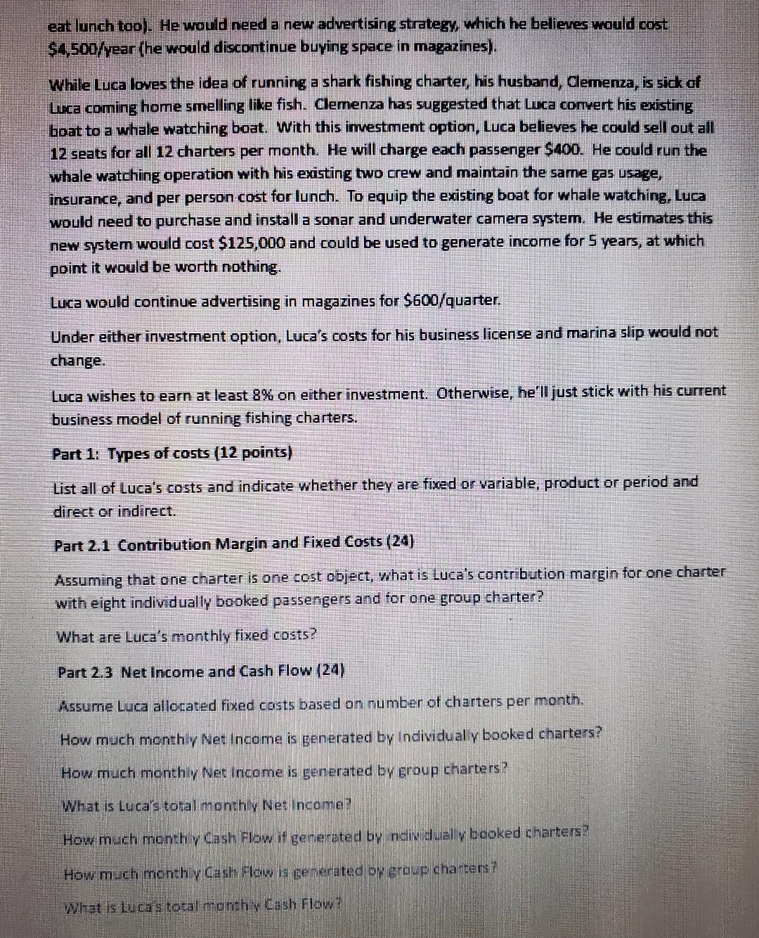 Solved Read the first three paragraphs of the case study, | Chegg.com