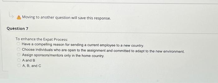 Solved To enhance the Expat Process: Have a compelling | Chegg.com