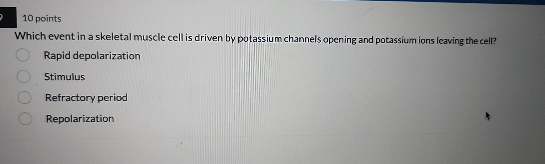 Solved 10 pointsWhich event in a skeletal muscle cell is | Chegg.com Solved 10 pointsWhich event in a skeletal muscle cell is | Chegg.com