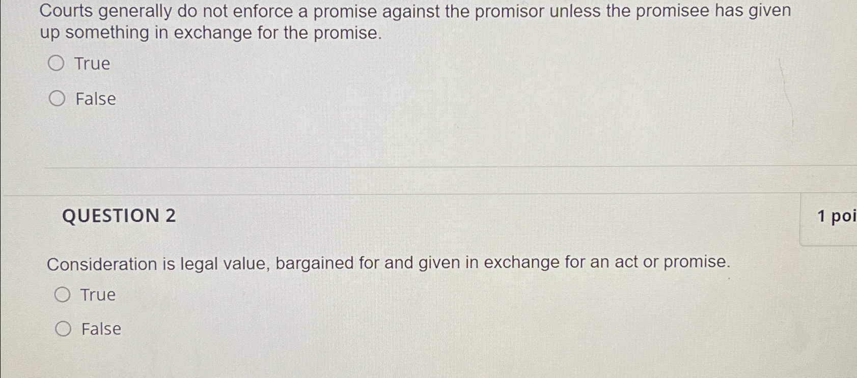 Solved Courts generally do not enforce a promise against the | Chegg.com