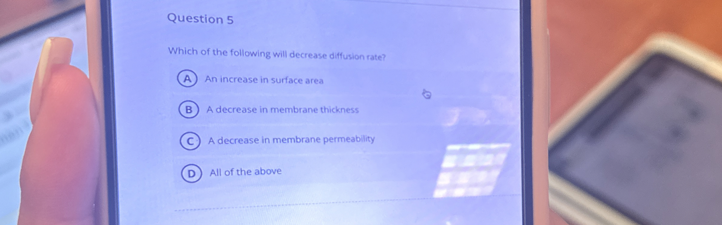 Solved Question 5Which of the following will decrease | Chegg.com