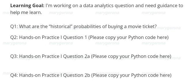 Learning Goal: I'm working on a data analytics | Chegg.com