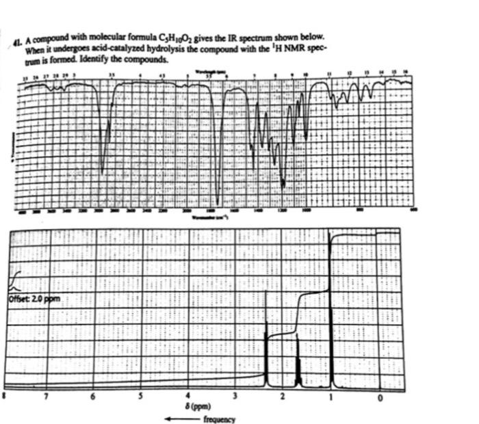 Solved 41. A compound with molecular formula C5H10O2 gives | Chegg.com