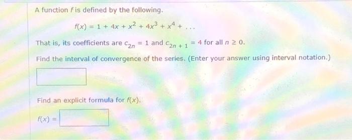 Solved X" A function fis defined by the following. f(x) = 1 | Chegg.com