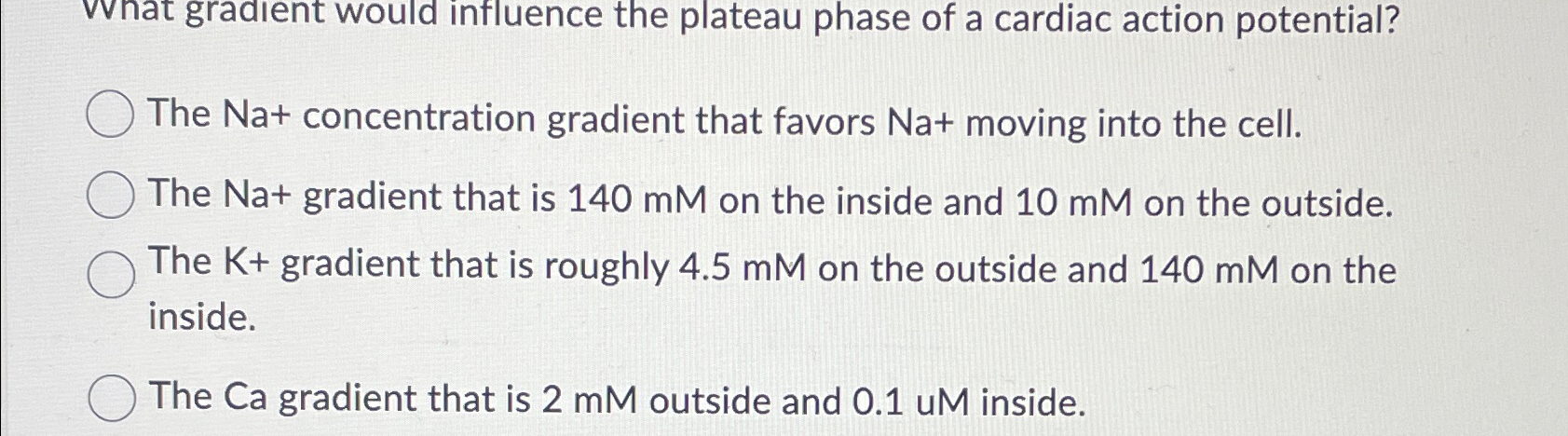 Solved What gradient would influence the plateau phase of a | Chegg.com
