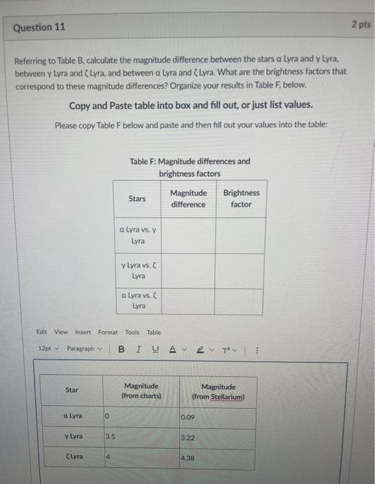 Solved Question 11 Referring to Table B, calculate the | Chegg.com