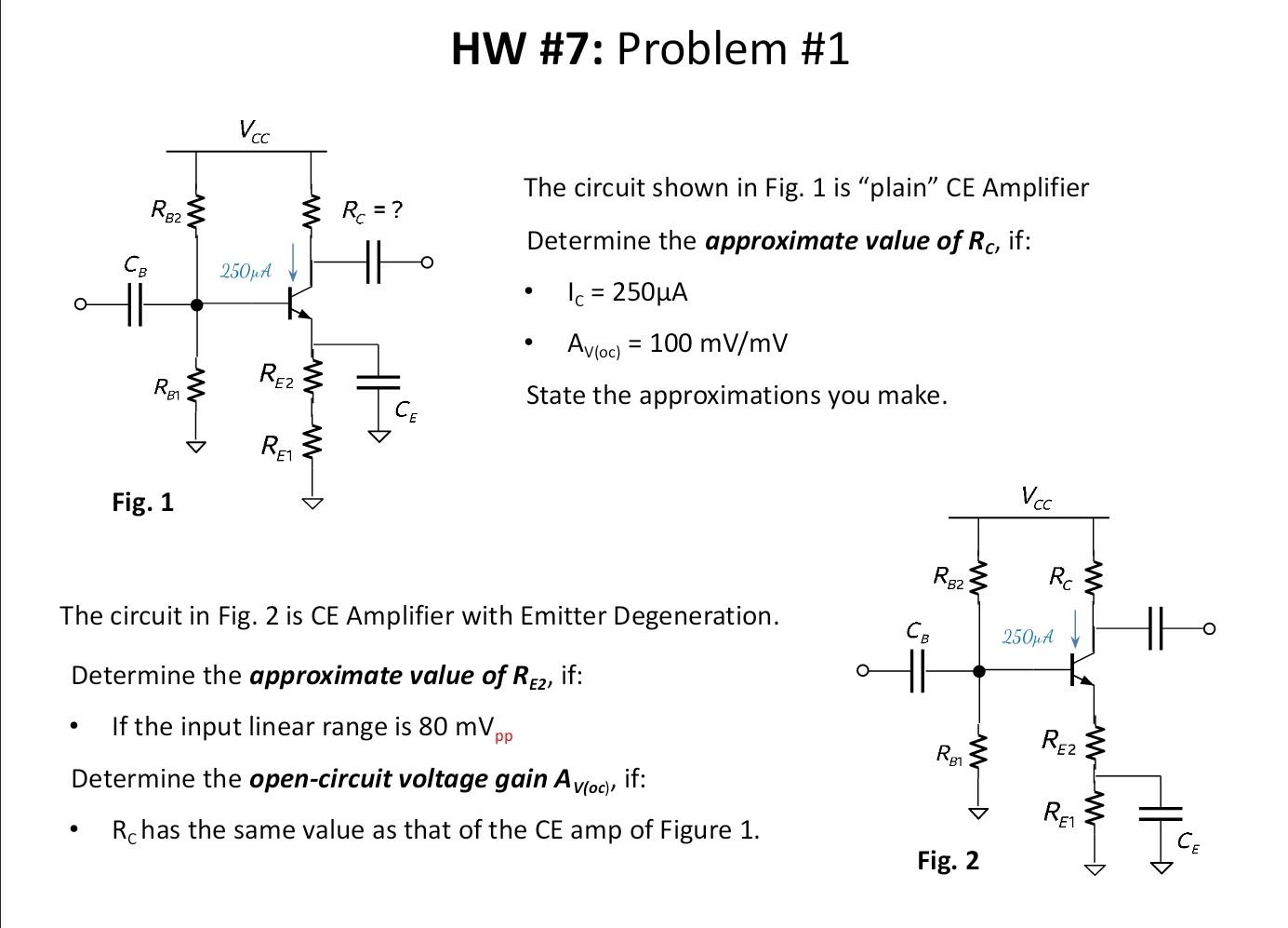 Solved HW \#7: Problem \#1 The circuit shown in Fig. 1 is | Chegg.com