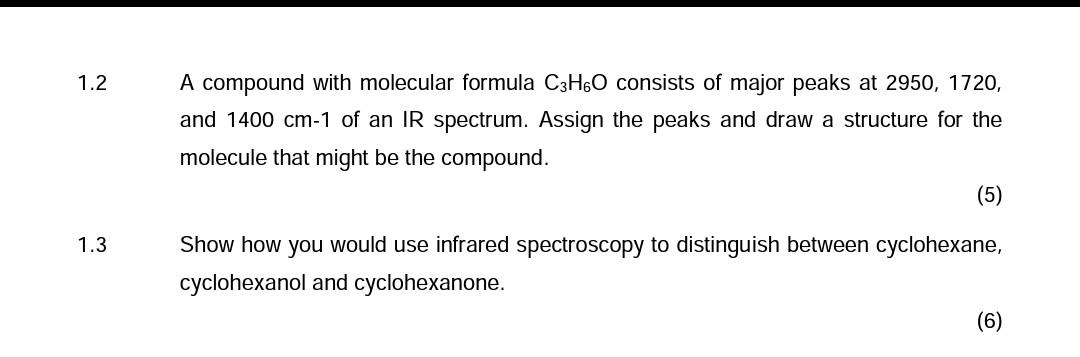 Solved 2 A compound with molecular formula C3H6O consists of | Chegg.com