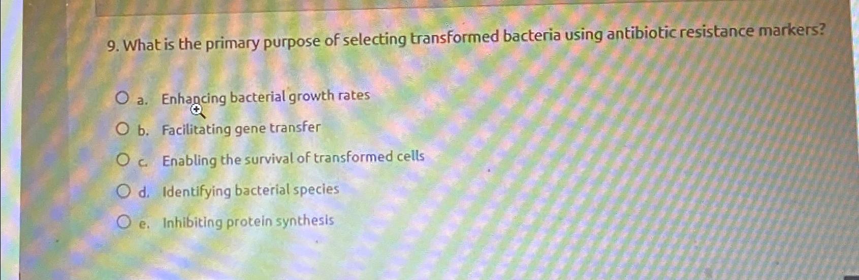 Solved What is the primary purpose of selecting transformed | Chegg.com