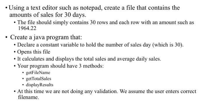 Solved - Using a text editor such as notepad, create a file | Chegg.com