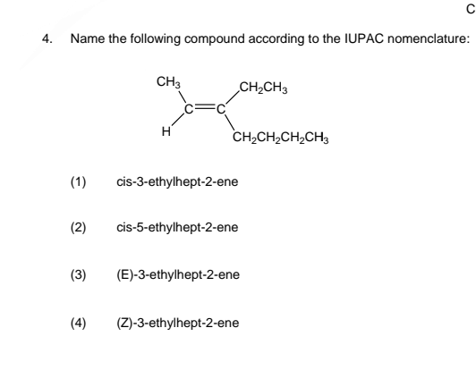 Solved 1 Which Of The Following Is The Correct Structure Of