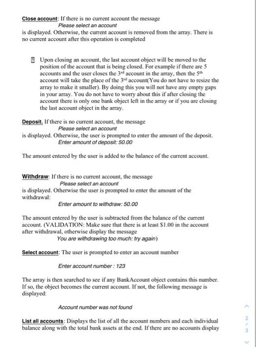 Solved Bank (Array) 1. Write a program named Bank that | Chegg.com