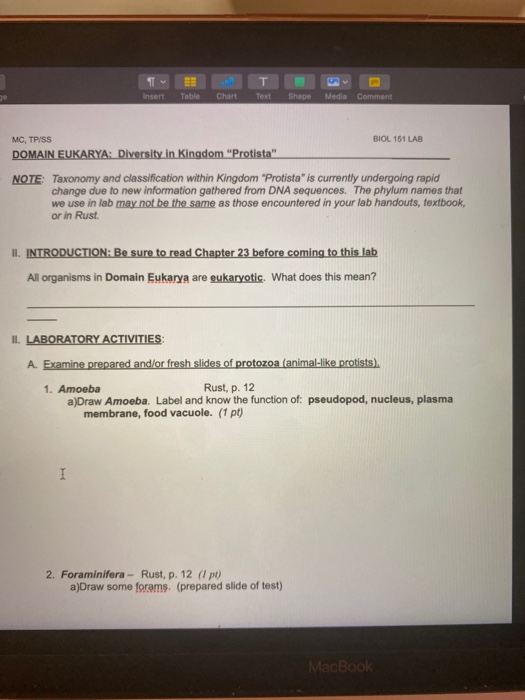Solved ST Insert Table Chart Text Shape Media Comment BIOL | Chegg.com