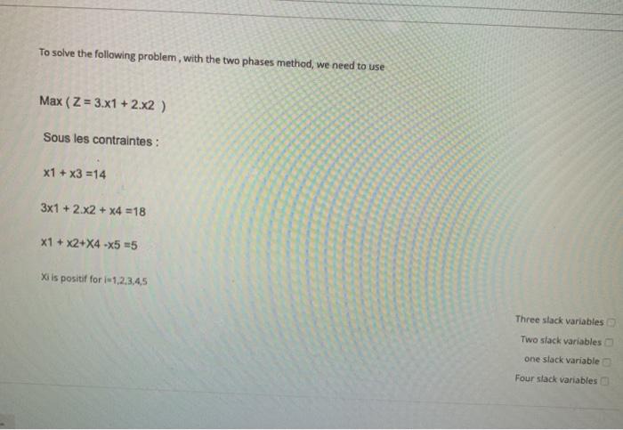 Solved To solve the following problem, with the two phases | Chegg.com