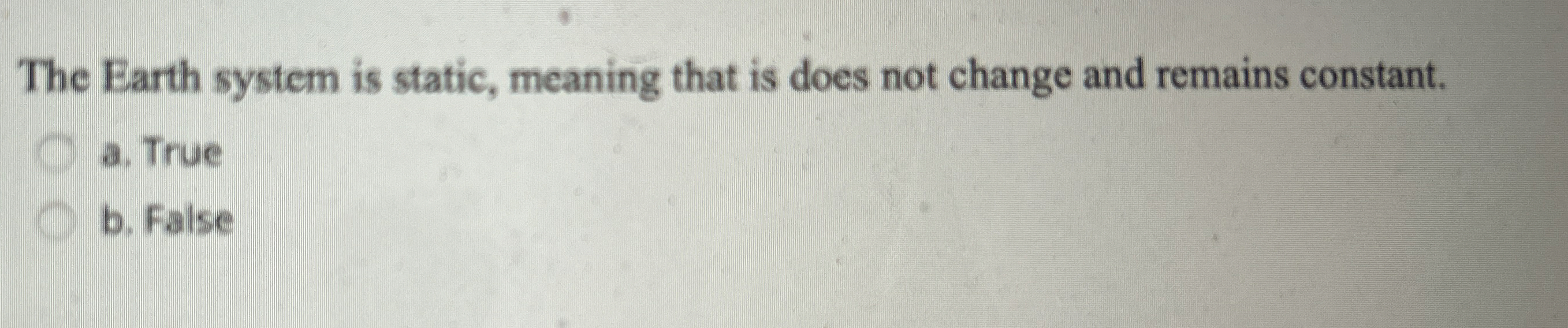Solved The Earth system is static, meaning that is does not | Chegg.com