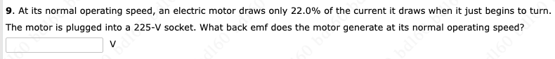 Solved At its normal operating speed, an electric motor | Chegg.com