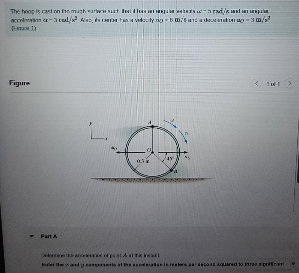 Solved The hoop is cast on the rough surface such that it | Chegg.com