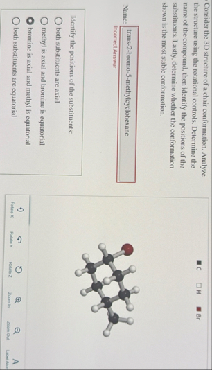 Solved Consider the 3D structure of a chair conformation. | Chegg.com