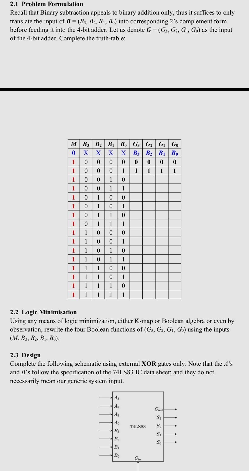 Solved 2 2 Logic Minimisation Using Any Means Of Logic