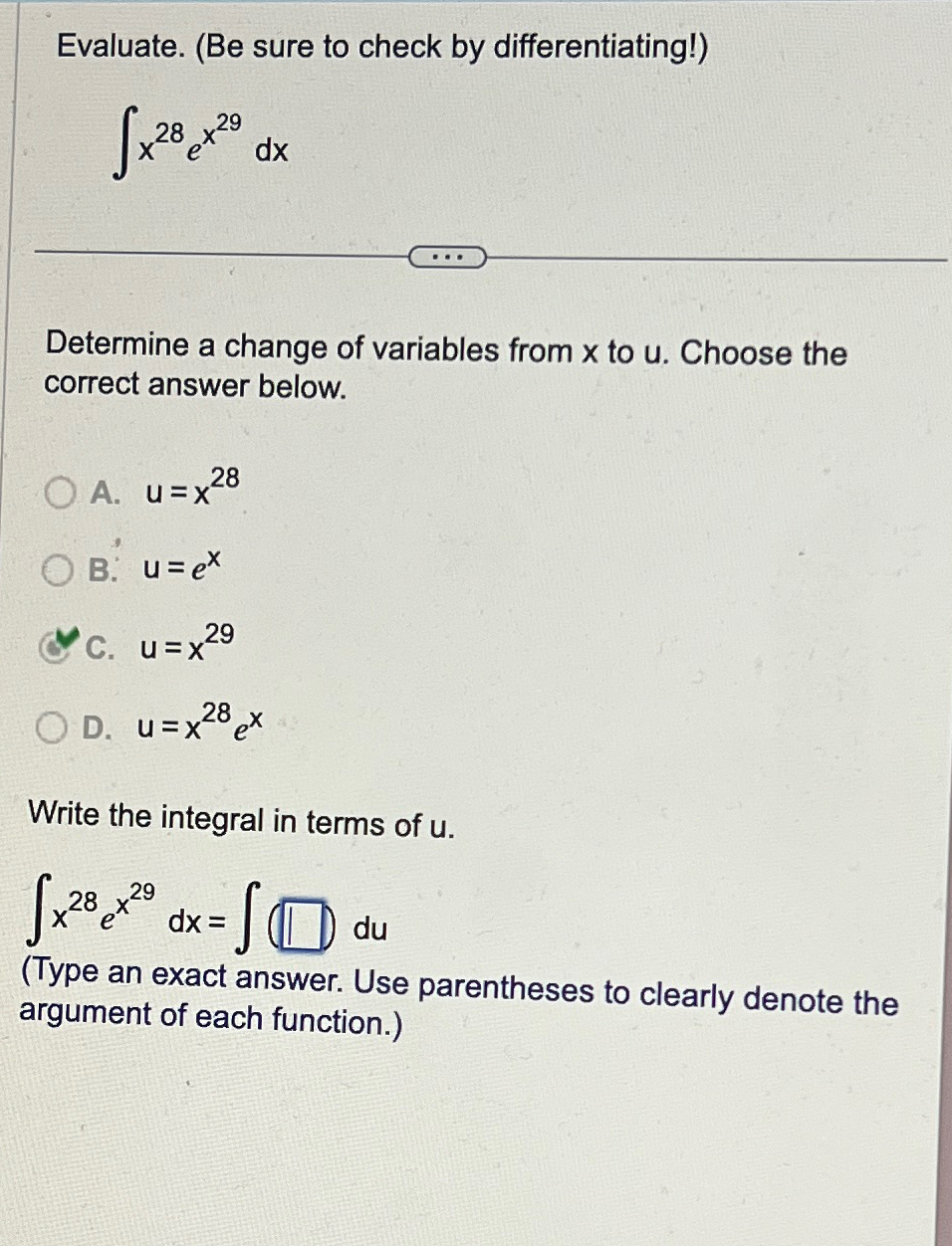 Solved Evaluate. (Be sure to check by | Chegg.com