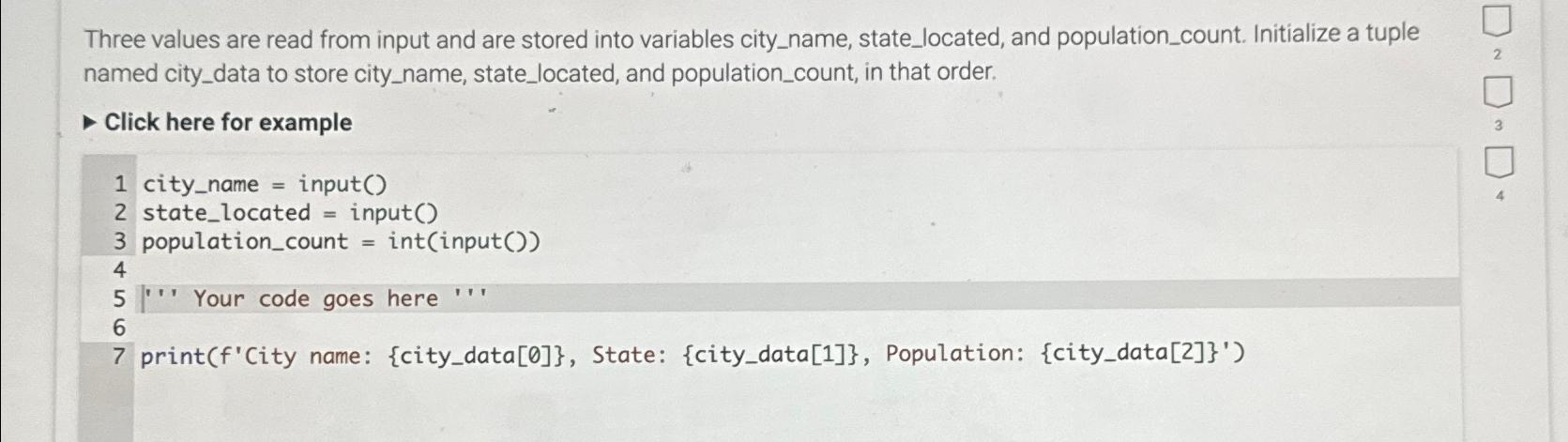 Solved Three values are read from input and are stored into | Chegg.com
