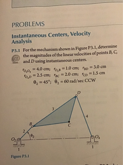 Solved PROBLEMS Instantaneous Centers, Velocity Analysis | Chegg.com
