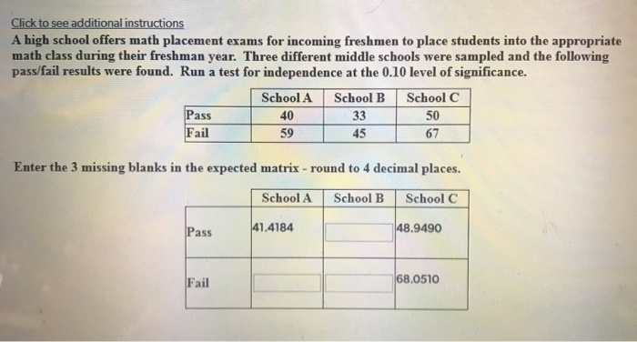 Solved Click to see additional instructions A high school | Chegg.com