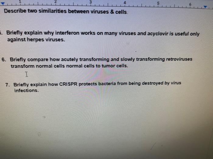 Solved Describe two similarities between viruses & cells. | Chegg.com Solved Describe two similarities between viruses & cells. | Chegg.com