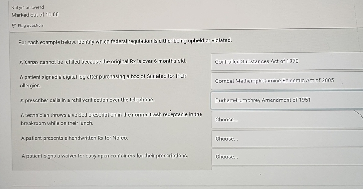 Solved Not yet answeredMarked out of 10.00Flag questionFor | Chegg.com
