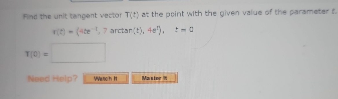 Solved Find the unit tangent vector T(t) ﻿at the point with | Chegg.com