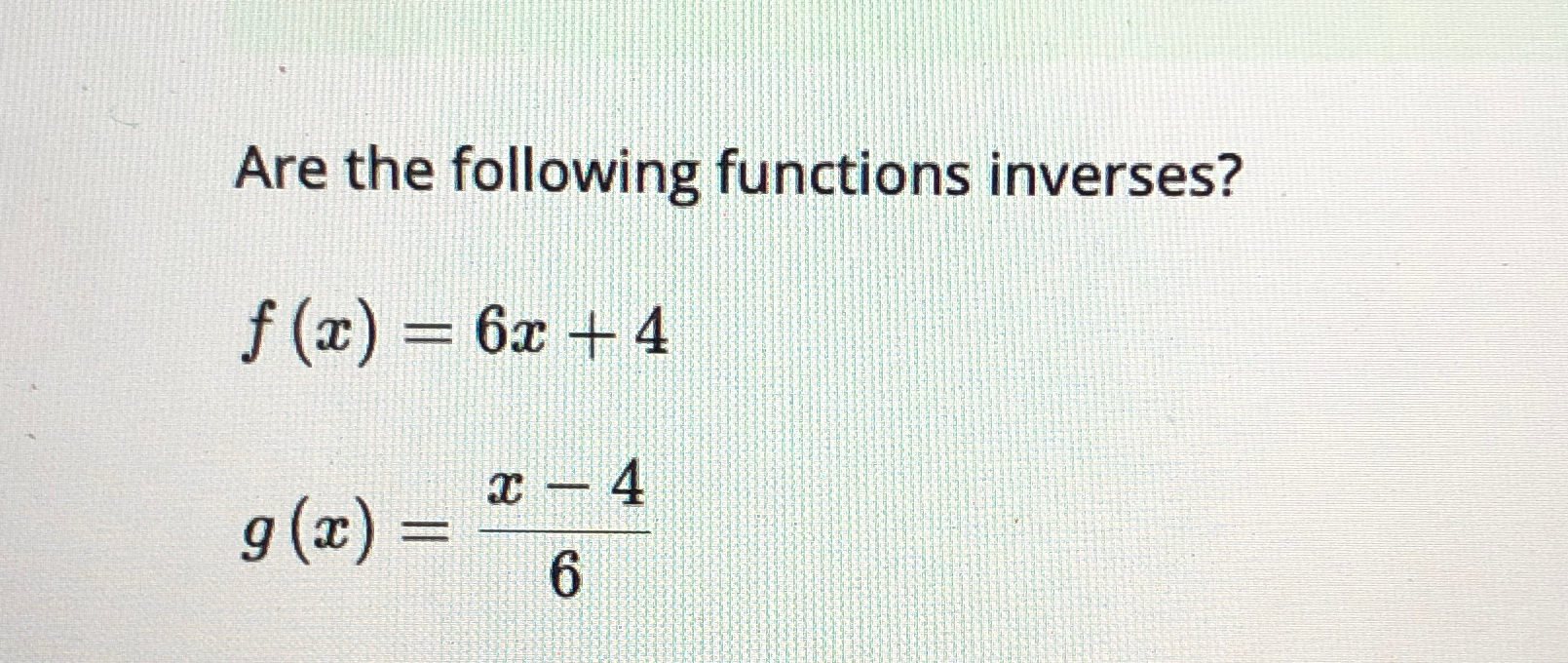 Solved Are the following functions | Chegg.com