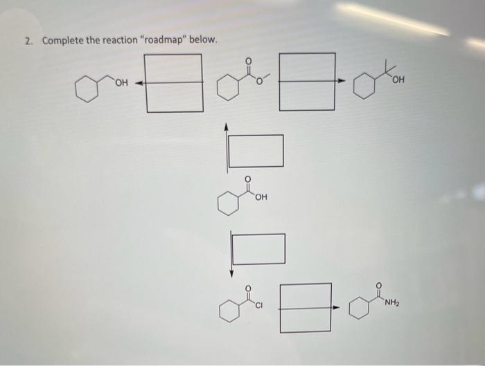 Solved 2. Complete the reaction "roadmap" below. | Chegg.com