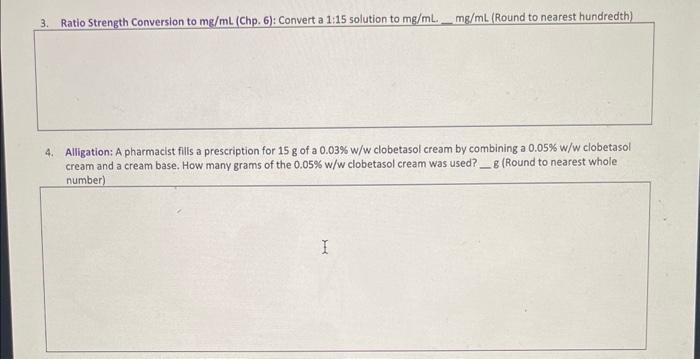 Solved 4. Alligation: A pharmacist fills a prescription for | Chegg.com