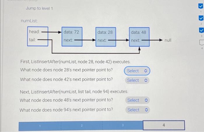 Solved numl ist: First, ListInsertAfter(numList, node 28 , | Chegg.com