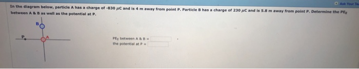Solved O Ash Your Tea In the diagram below, particle A has a | Chegg.com