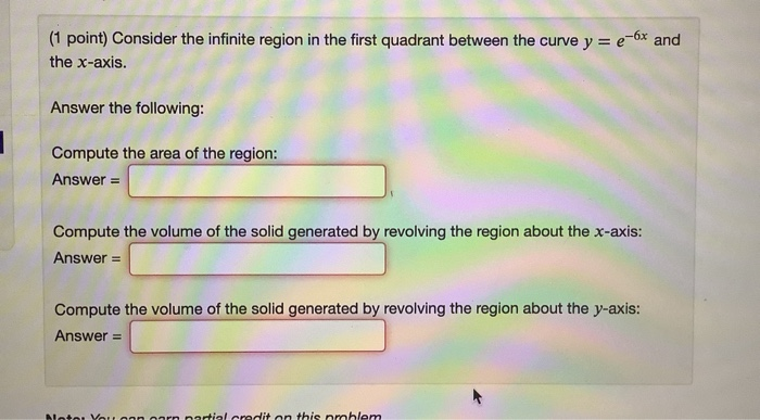Solved consider the infinite region in the first quadrant | Chegg.com