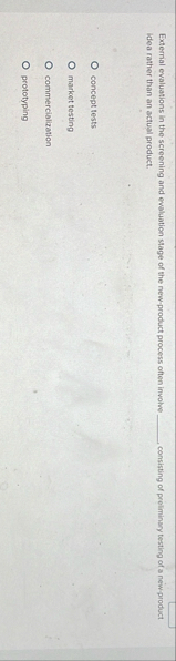 Solved External evaluations in the screening and evaluation | Chegg.com