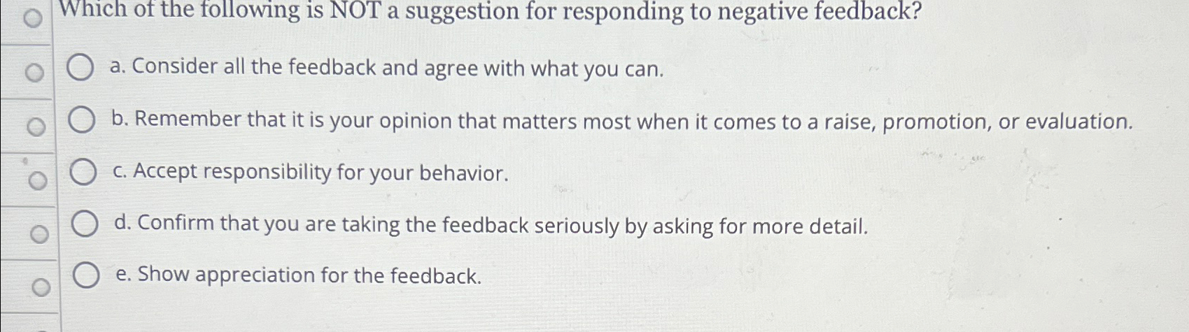 Solved Which of the following is NOT a suggestion for | Chegg.com