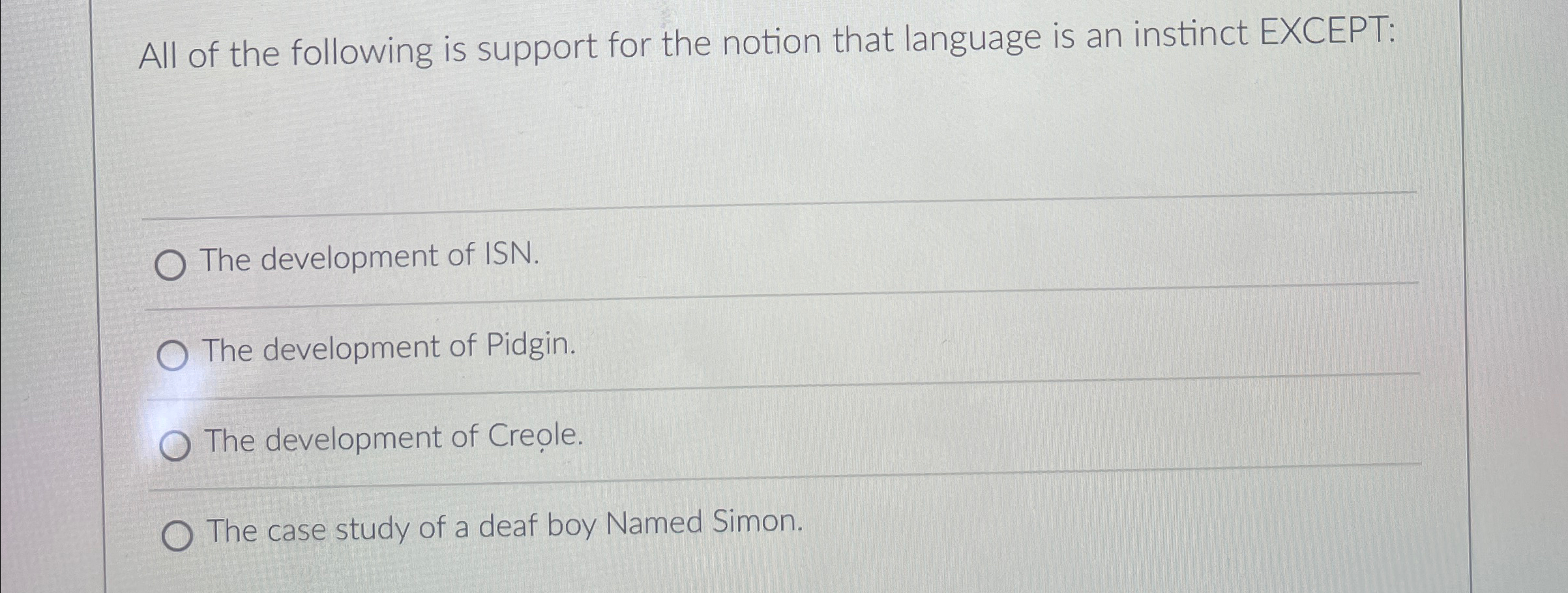Solved All of the following is support for the notion that | Chegg.com