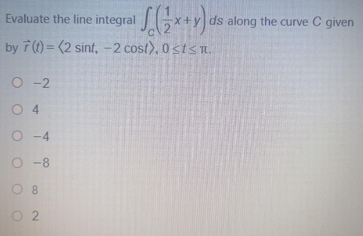 Solved Evaluate the line integral (**) ds along the curve C | Chegg.com