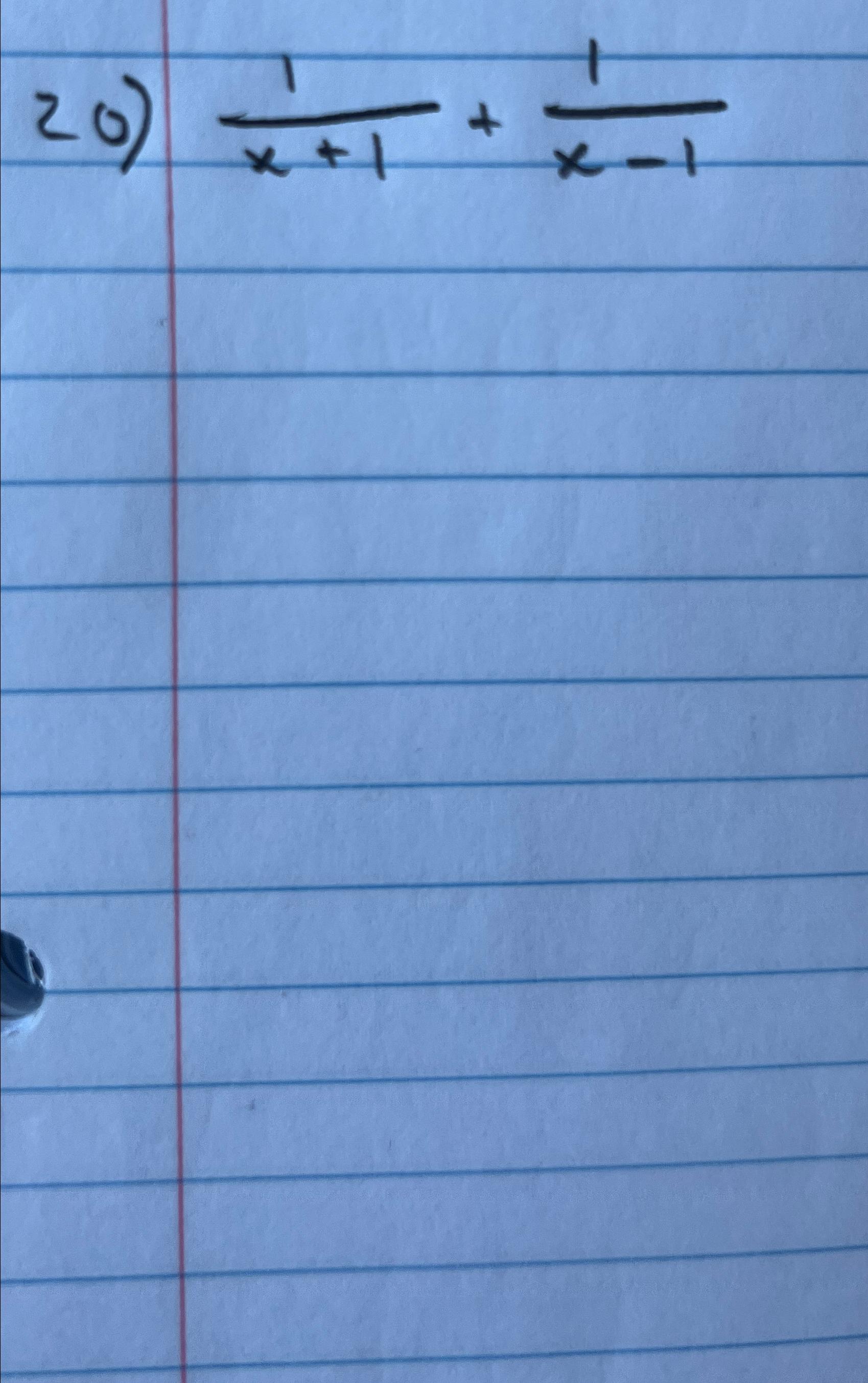 Solved 1x+1+1x-1 | Chegg.com