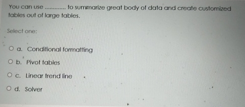Solved You can use q, ﻿to summarize great body of data and | Chegg.com