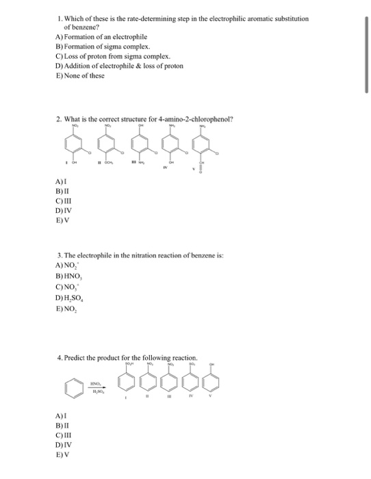 Solved 1. Which of these is the rate-determining step in the | Chegg.com