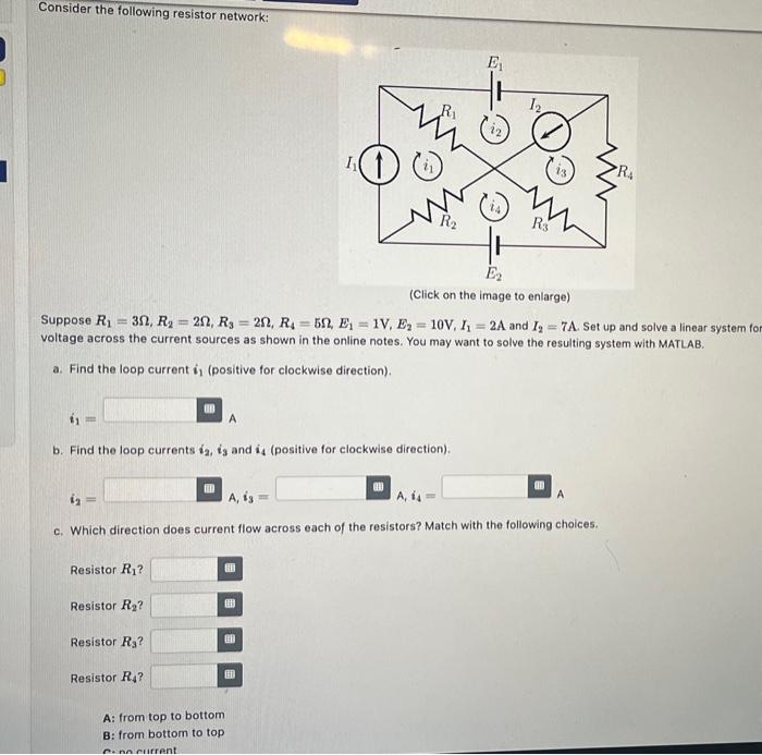 Solved Consider the following resistor network: (Click on | Chegg.com