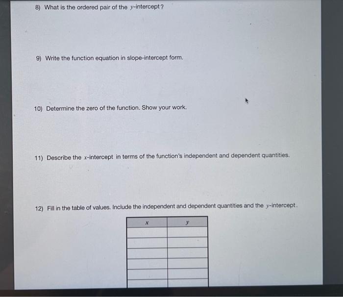 Solved For each situation, graph the function and describe | Chegg.com